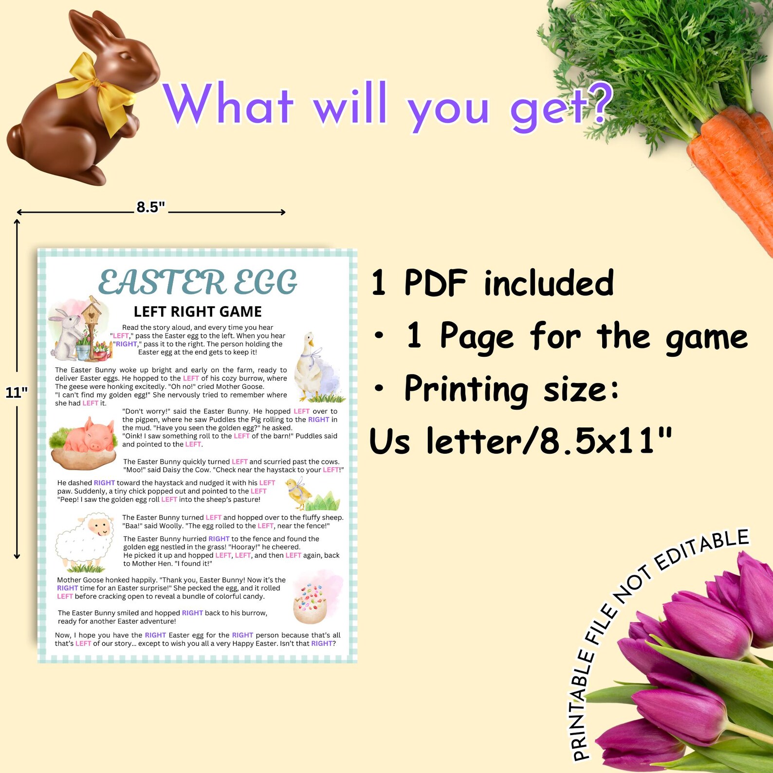 Easter Left Right Game, Easter Egg Games, Easter Pass the Gift, Easter ...