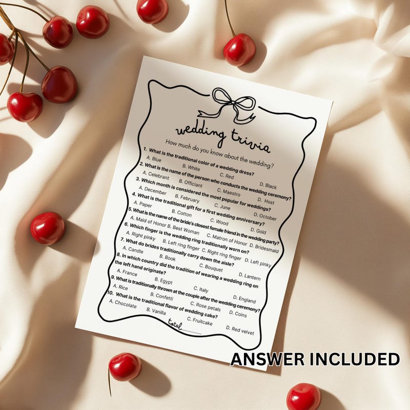 Custom Bride Trivia Games - Etsy