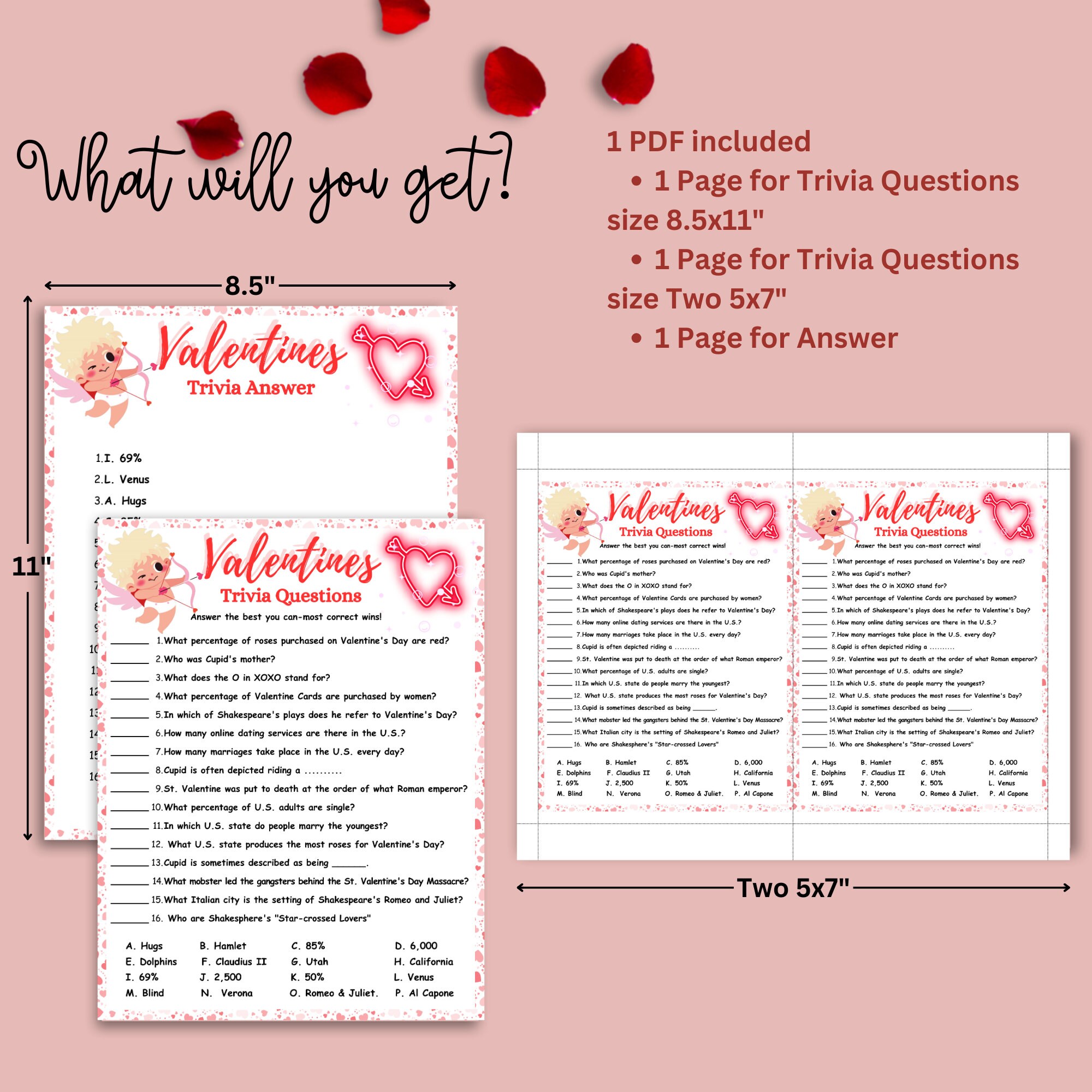 Valentines Trivia Game, Trivia Questions With Answer, Tween Valentines ...