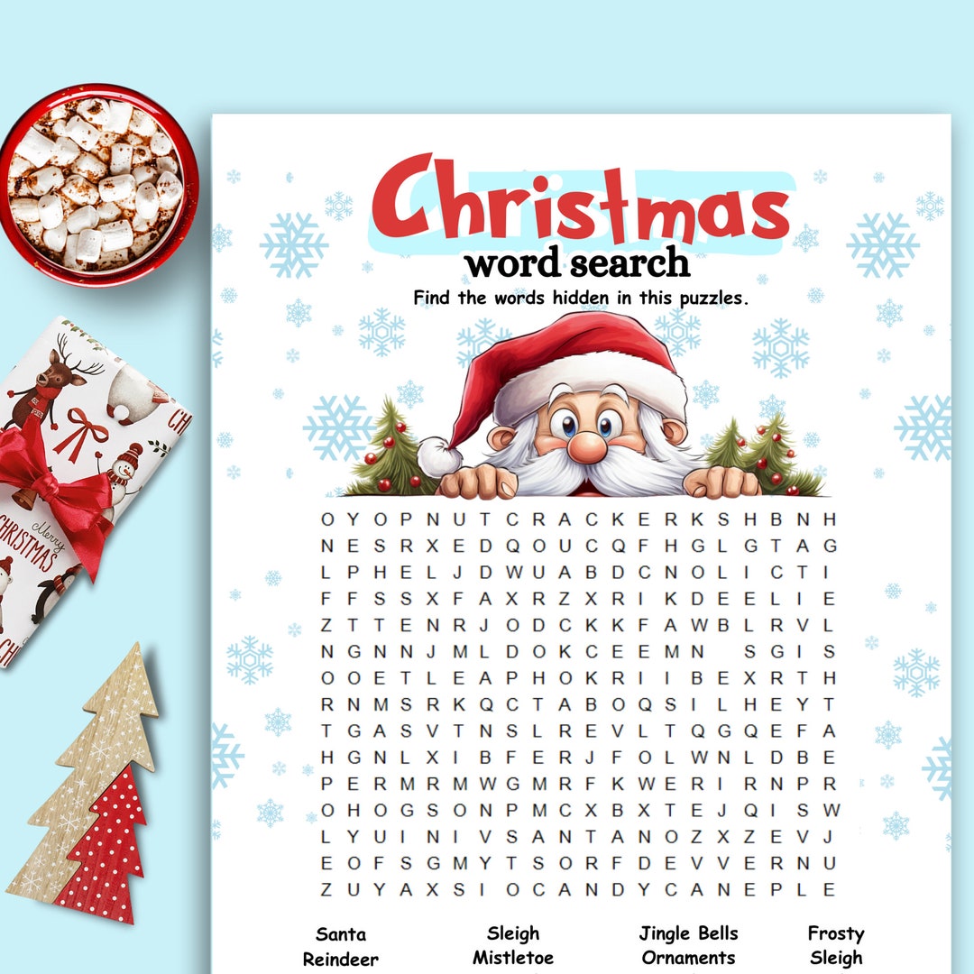 Christmas Word Search, Christmas Games Kids, Christmas Party Games ...