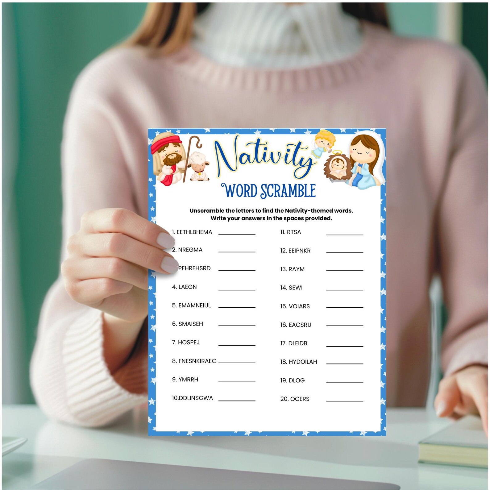 Christmas Trivia Games, Nativity Word Scramble Game, Christmas Games ...