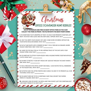 Christmas Scavenger Hunt Games, Office Christmas Party Games, Work ...