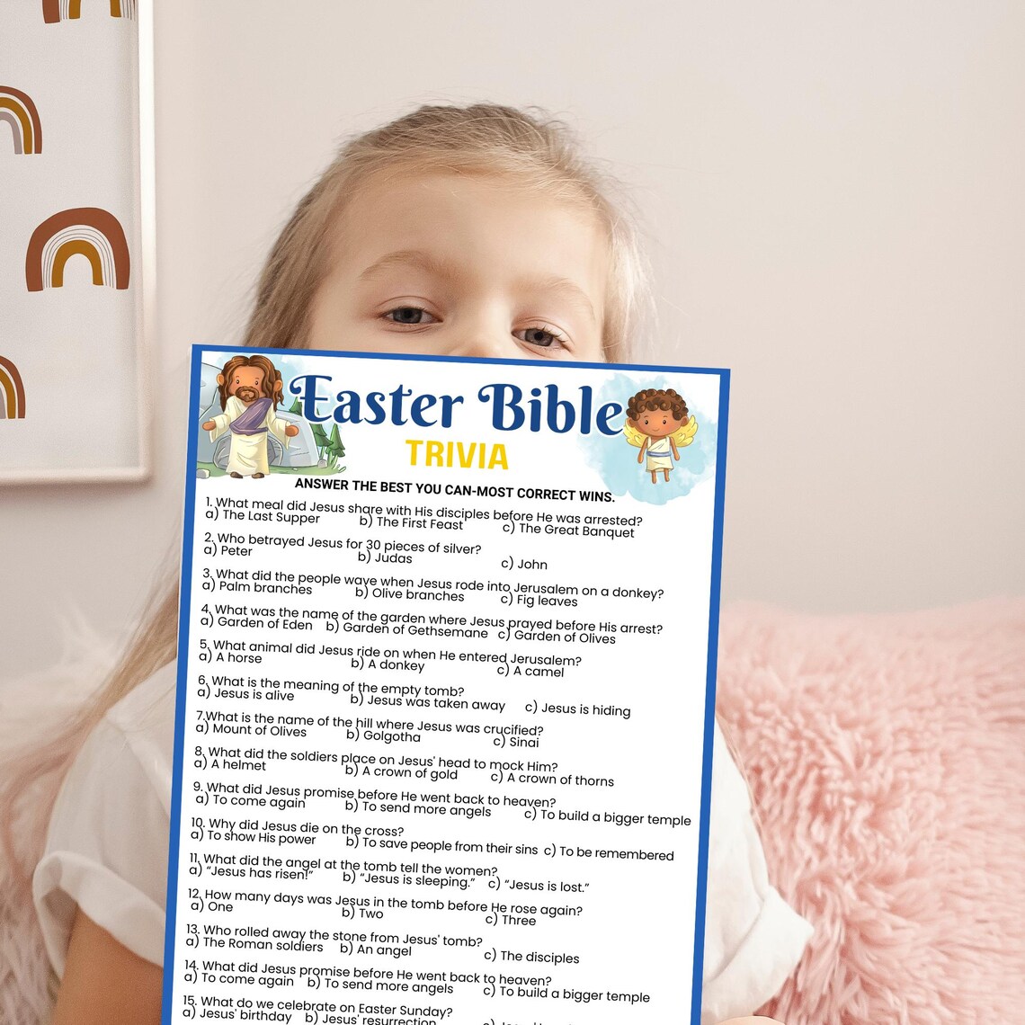 Easter Bible Trivia Game, Easter Bible Games Printable Easter Games ...