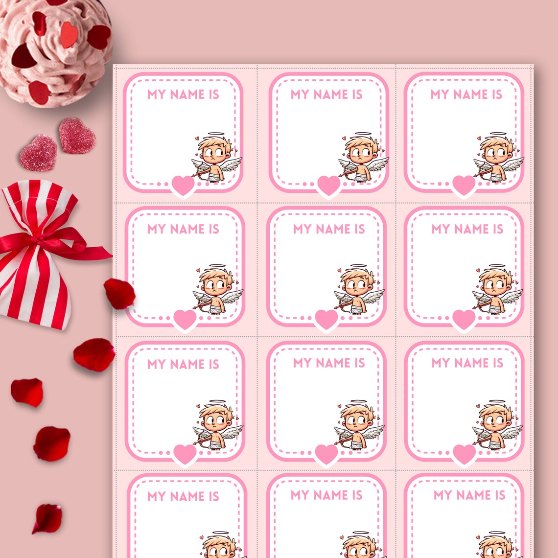 What is Your Cupid Name Game, Valentines Day Activity Kids, Printable ...