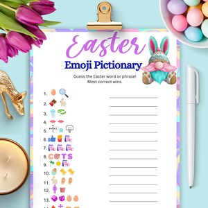 Easter Emoji Game, Easter Games Group Adults & Kids, Easter Trivia Game ...
