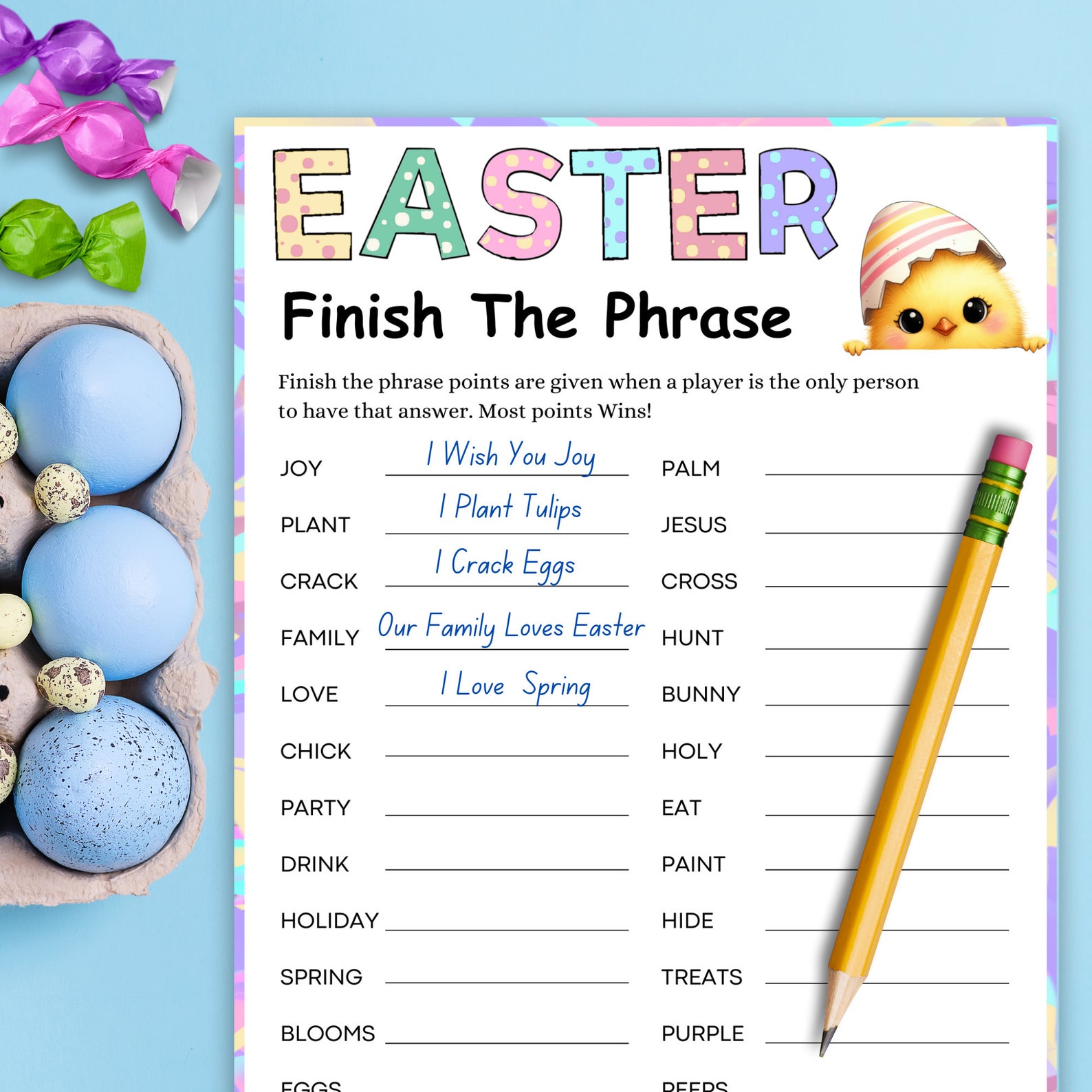 Easter Finish My Phrase Game, Easter Games Group Kids, Easter Trivia ...