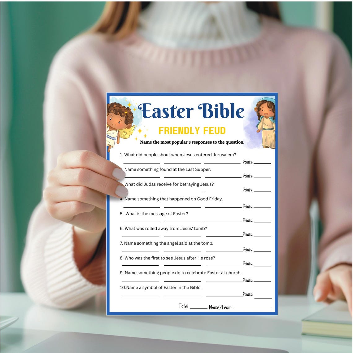 Easter Friendly Feud Game, Printable Easter Games Church, Easter ...