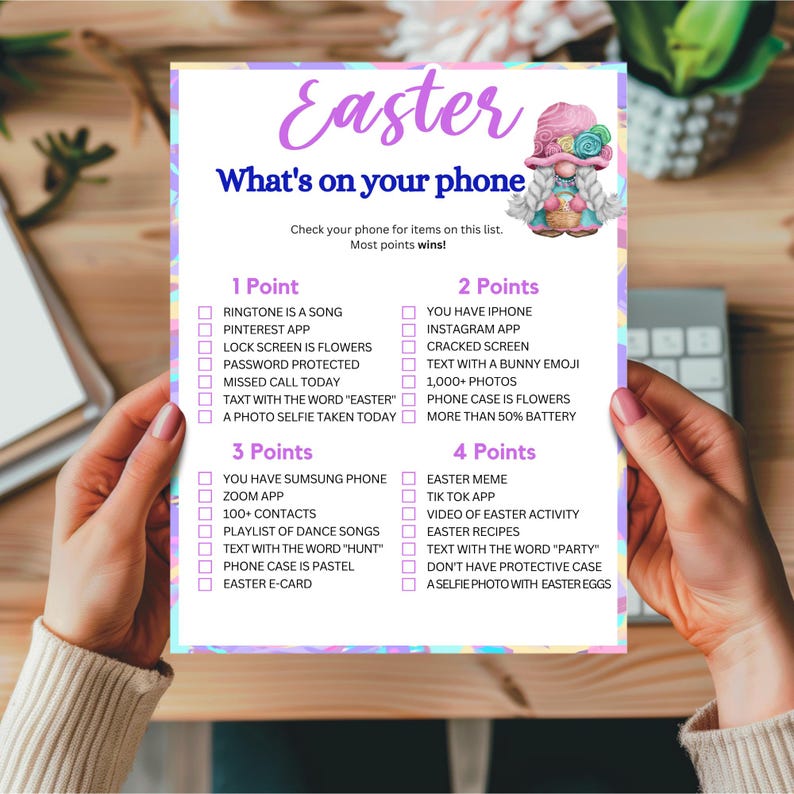 Easter What's on Your Phone Game, Easter Games Group Adults, Easter ...