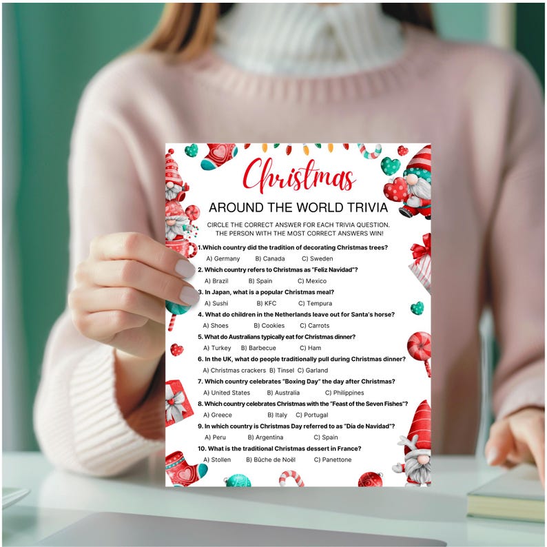 Christmas Around the World Game, Christmas Trivia Questions, Fun ...