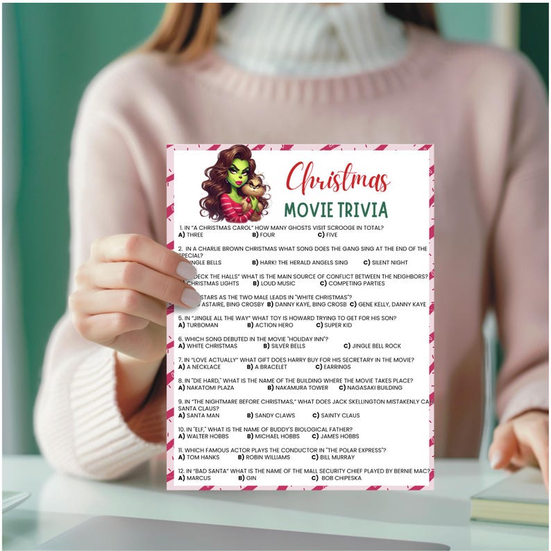 Christmas Movie Trivia Game, Christmas Trivia Question, Fun Christmas ...