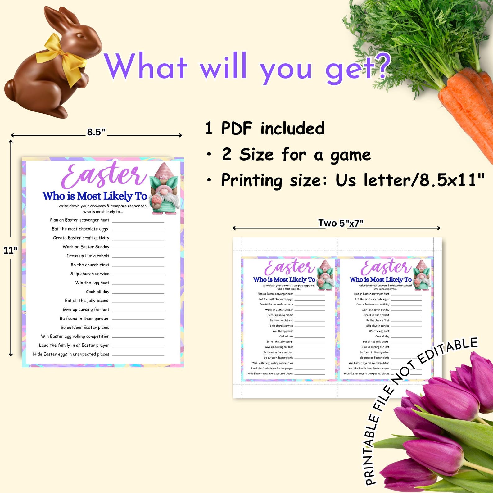 Easter Who is Most Like Game, Easter Games Group Adults & Kids, Easter ...