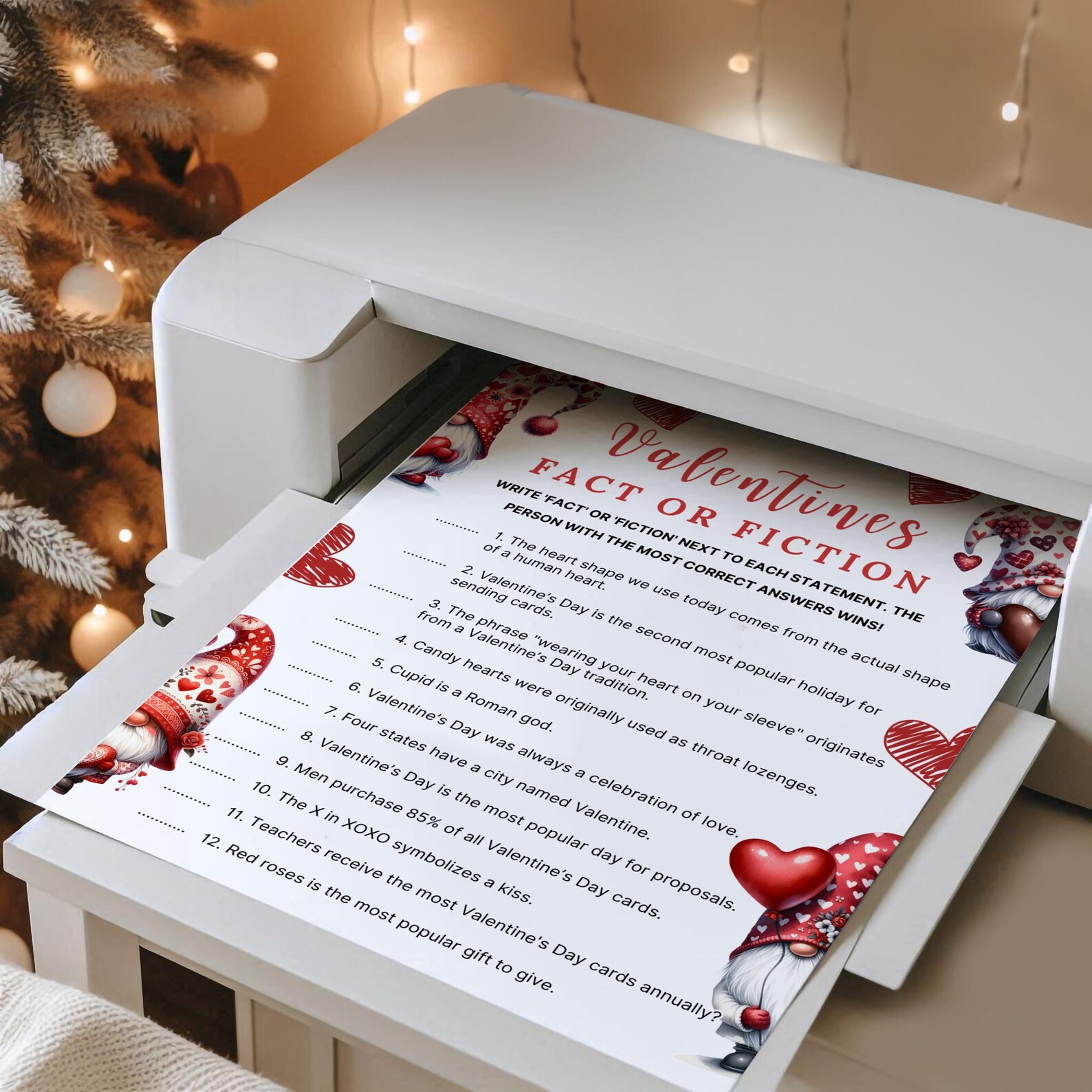 Valentines Fact or Fiction Game, Valentines Day Games Adults, Kids ...