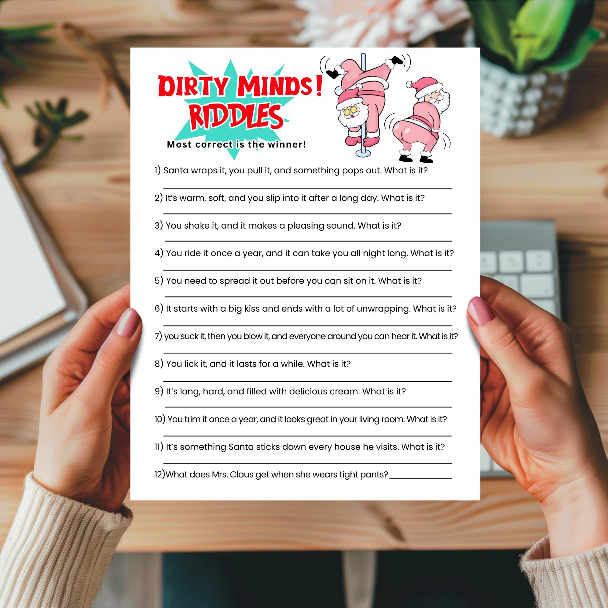 Christmas Trivia Games, Dirty Trivia Questions With Answers, Dirty ...