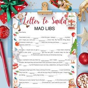 Christmas Letter to Santa Game, Fun Christmas Games Groups, Adults ...