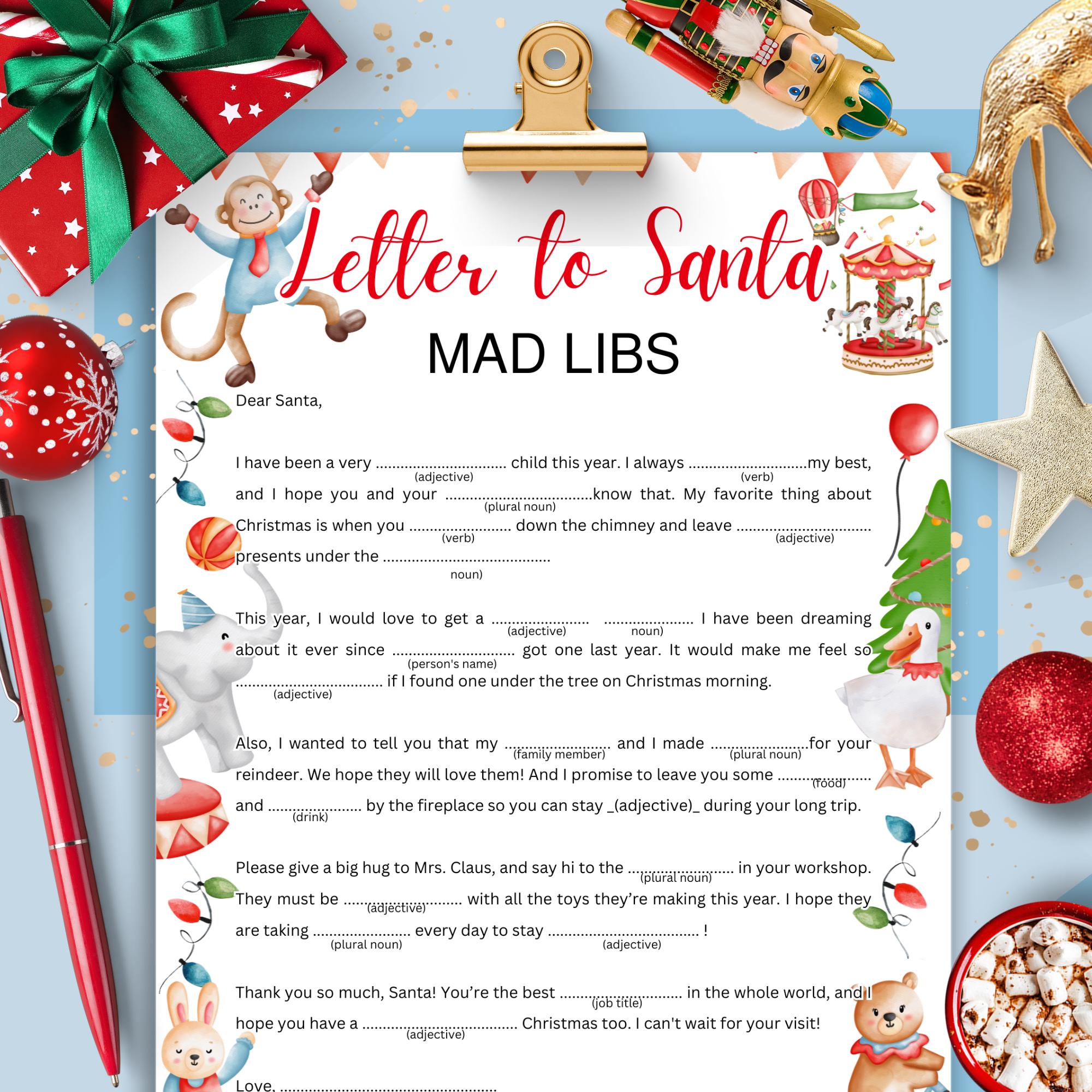 Christmas Letter to Santa Game, Fun Christmas Games Groups, Adults ...