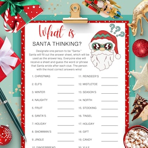 Christmas Trivia Games, What is Santa Thinking Trivia Question ...