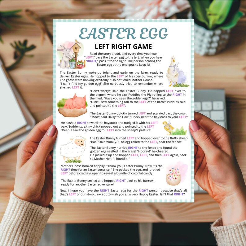 Easter Left Right Game, Easter Egg Games, Easter Pass the Gift, Easter ...