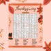 Thanksgiving Word Search Game, Word Find Thanksgiving, Printable Party ...