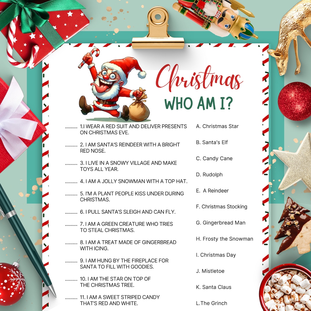 Christmas Riddles Game, Fun Christmas Games Large Group Adults, Office ...