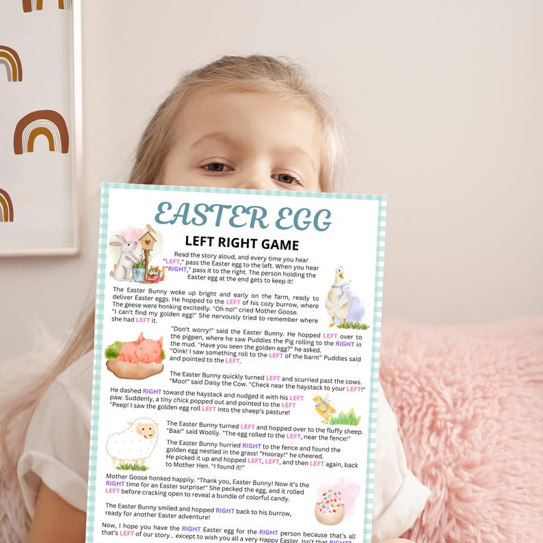 Easter Left Right Game, Easter Egg Games, Easter Pass the Gift, Easter ...