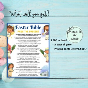 Easter Pass the Gift Game, Bible Easter Games Church, Christian ...