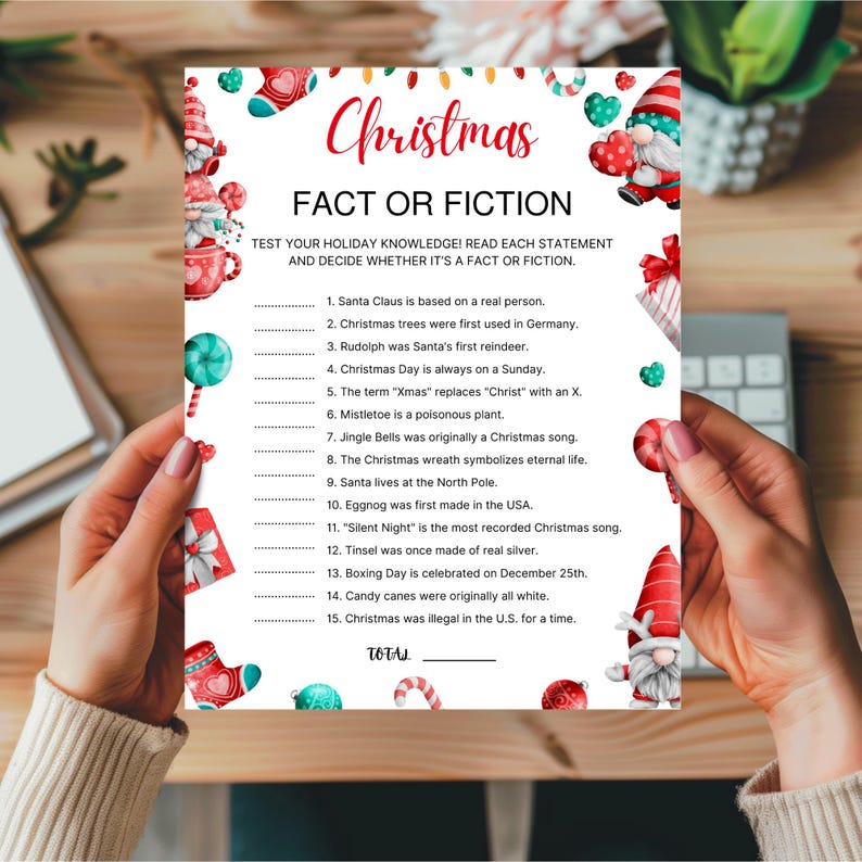 Christmas Fact or Fiction Game, Christmas Trivia Questions Kids ...