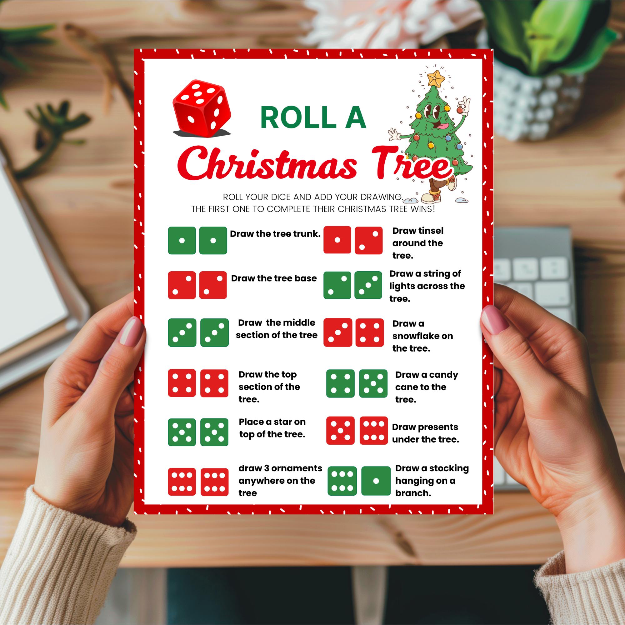 Roll a Christmas Tree Game, Christmas Dice Games, Kids Holiday ...