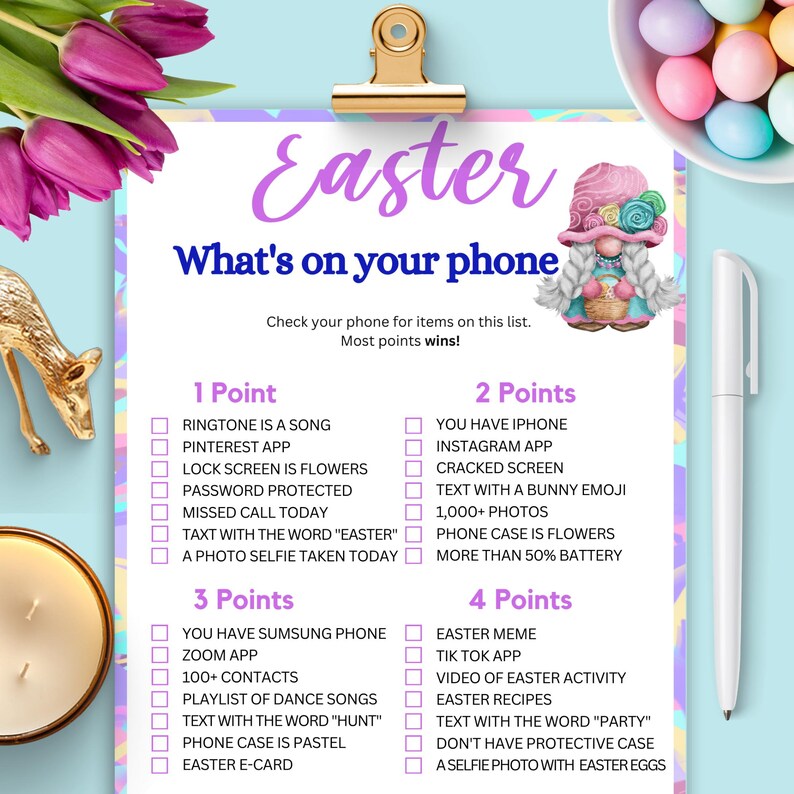 Easter What's on Your Phone Game, Easter Games Group Adults, Easter ...