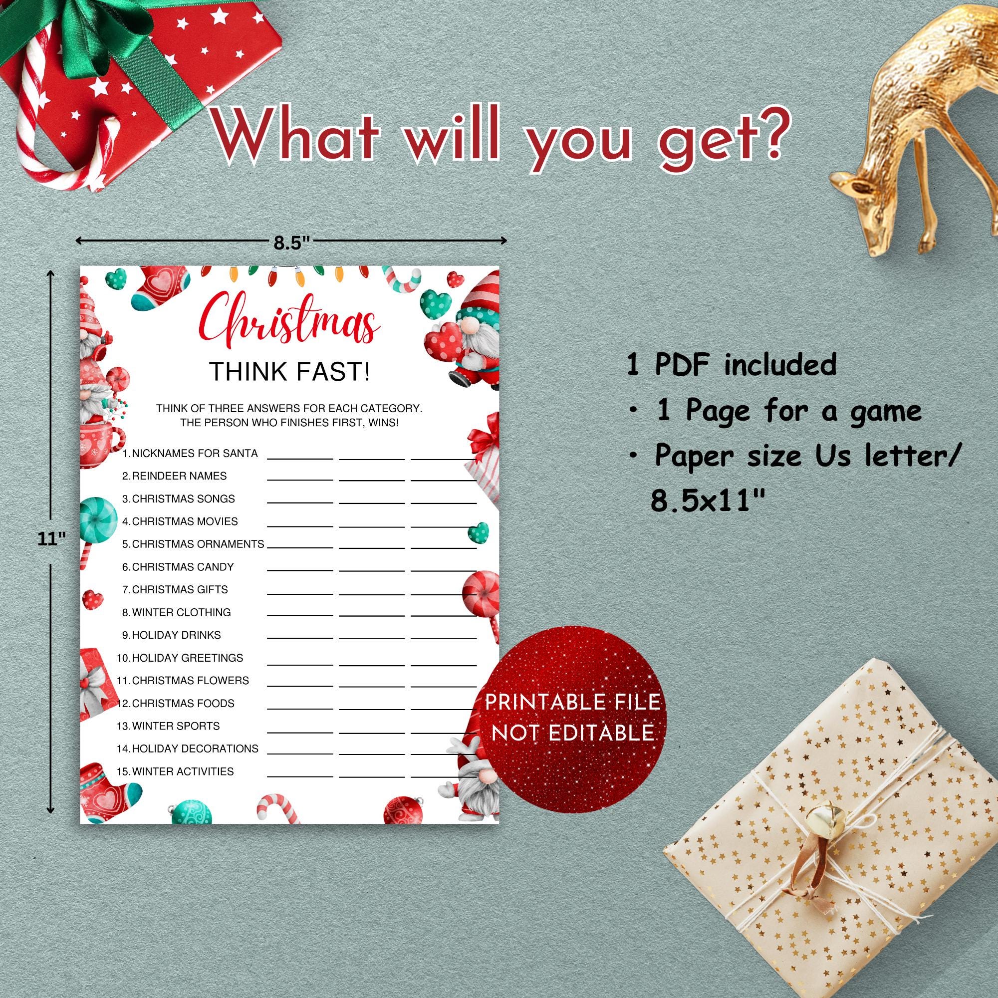 Think Fast Christmas Game, Christmas Trivia, Christmas Games Groups ...