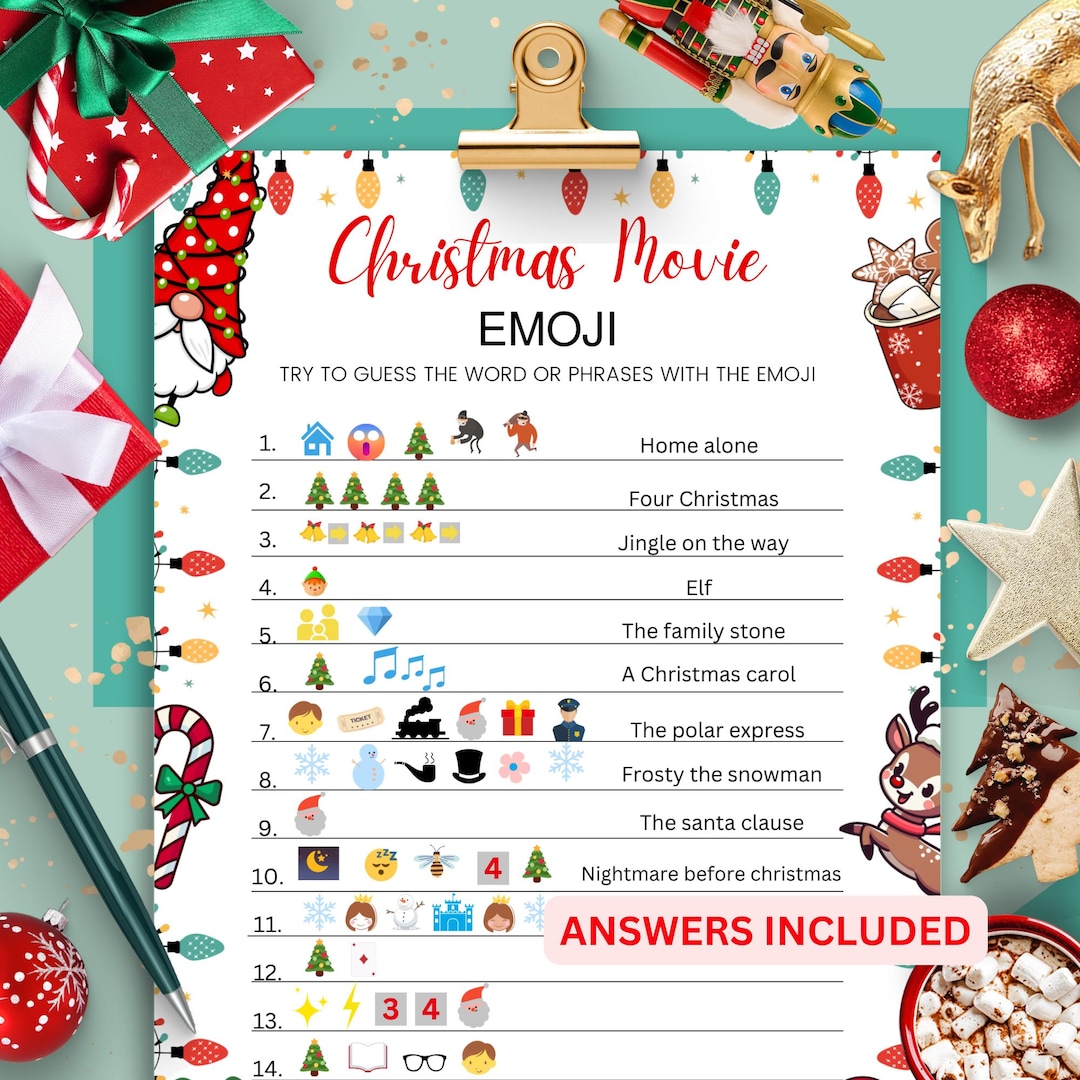 Christmas Movie Emoji Game, Christmas Movie Trivia, Christmas Games ...