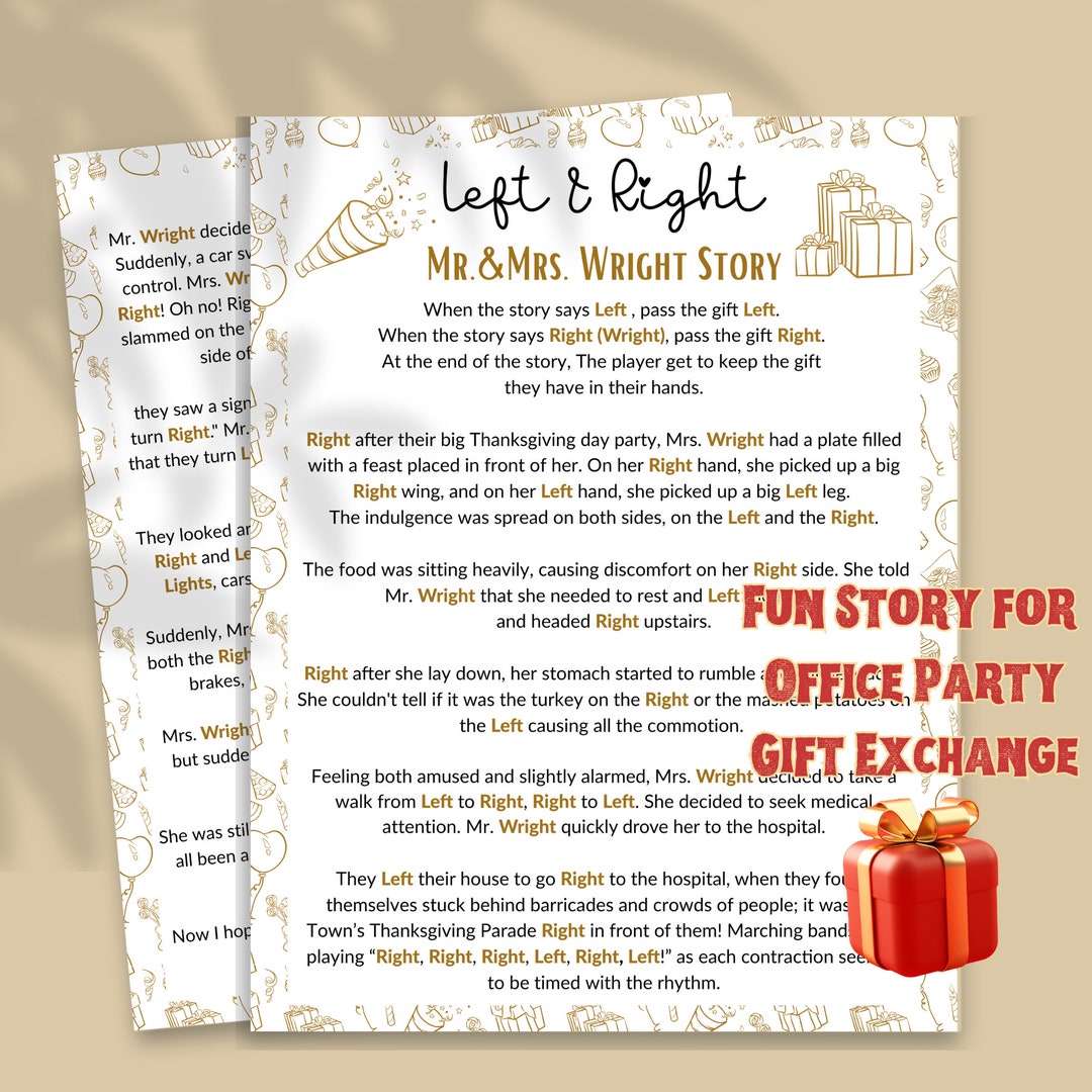 Left Right Game Office Funny Story Left Right Game Any - Etsy UK