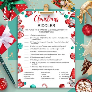 Christmas Joke Riddles Game, Christmas Trivia Questions & Answers, Kids ...