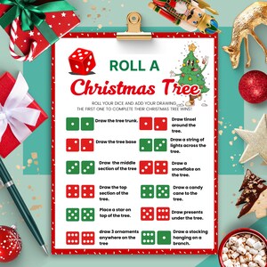 Roll a Christmas Tree Game, Christmas Dice Games, Kids Holiday ...