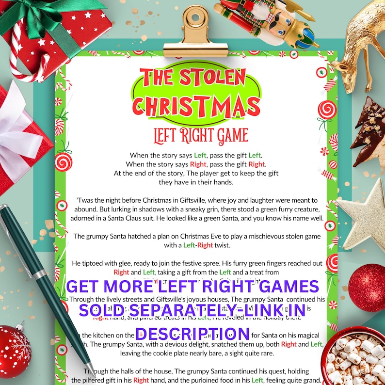 Left Right Game for Christmas, the Wright Family Funny Stories, Pass ...