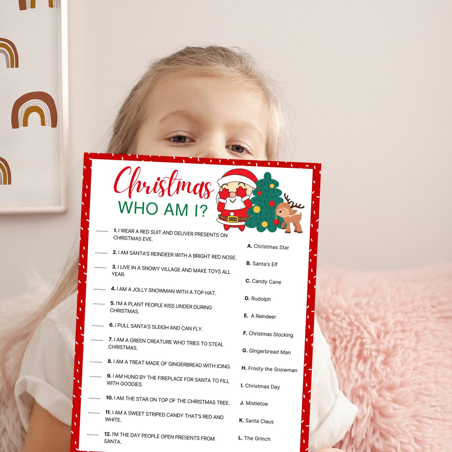 Christmas Who Am I Game, Christmas Trivia Questions, Christmas Games ...