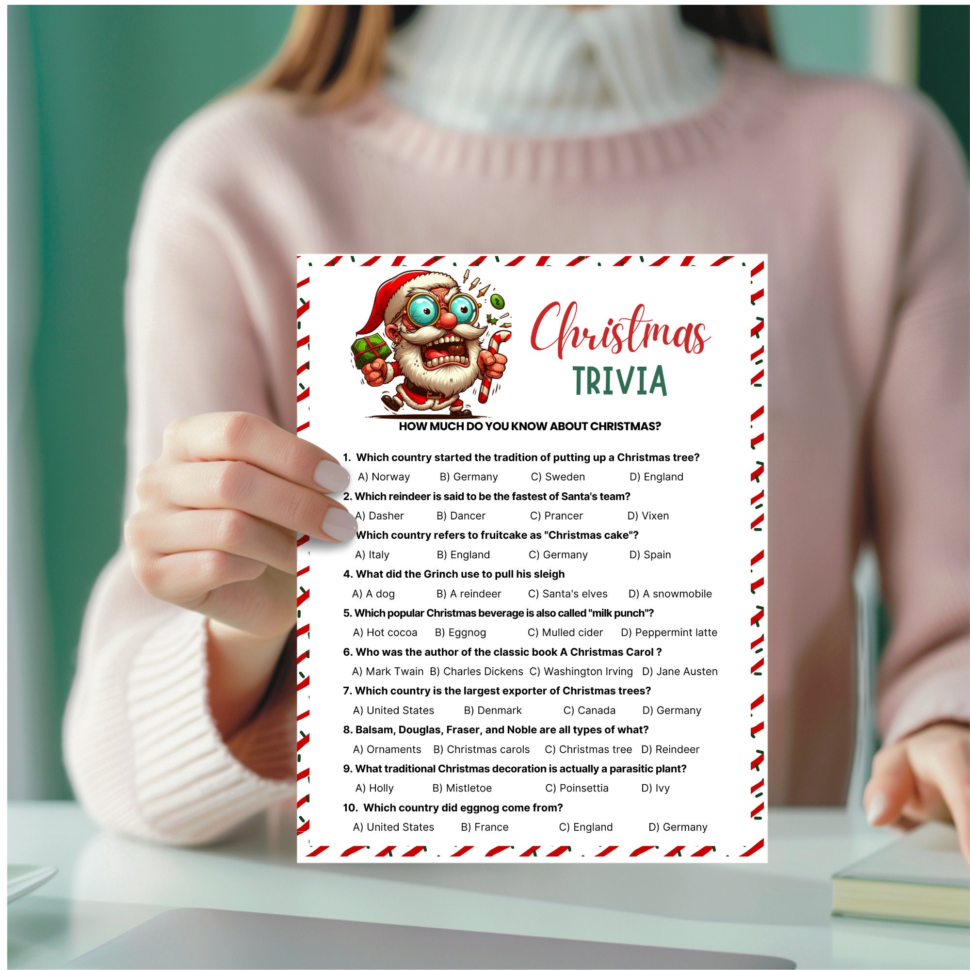 Christmas Trivia Questions & Answer, Office Christmas Games, Work ...