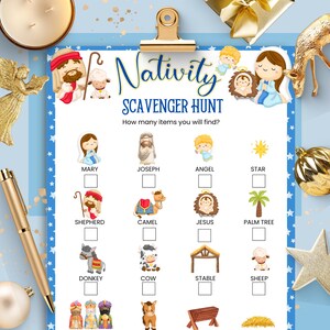 Christmas Trivia Game, Nativity Scavenger Hunt Game, Christmas Games ...