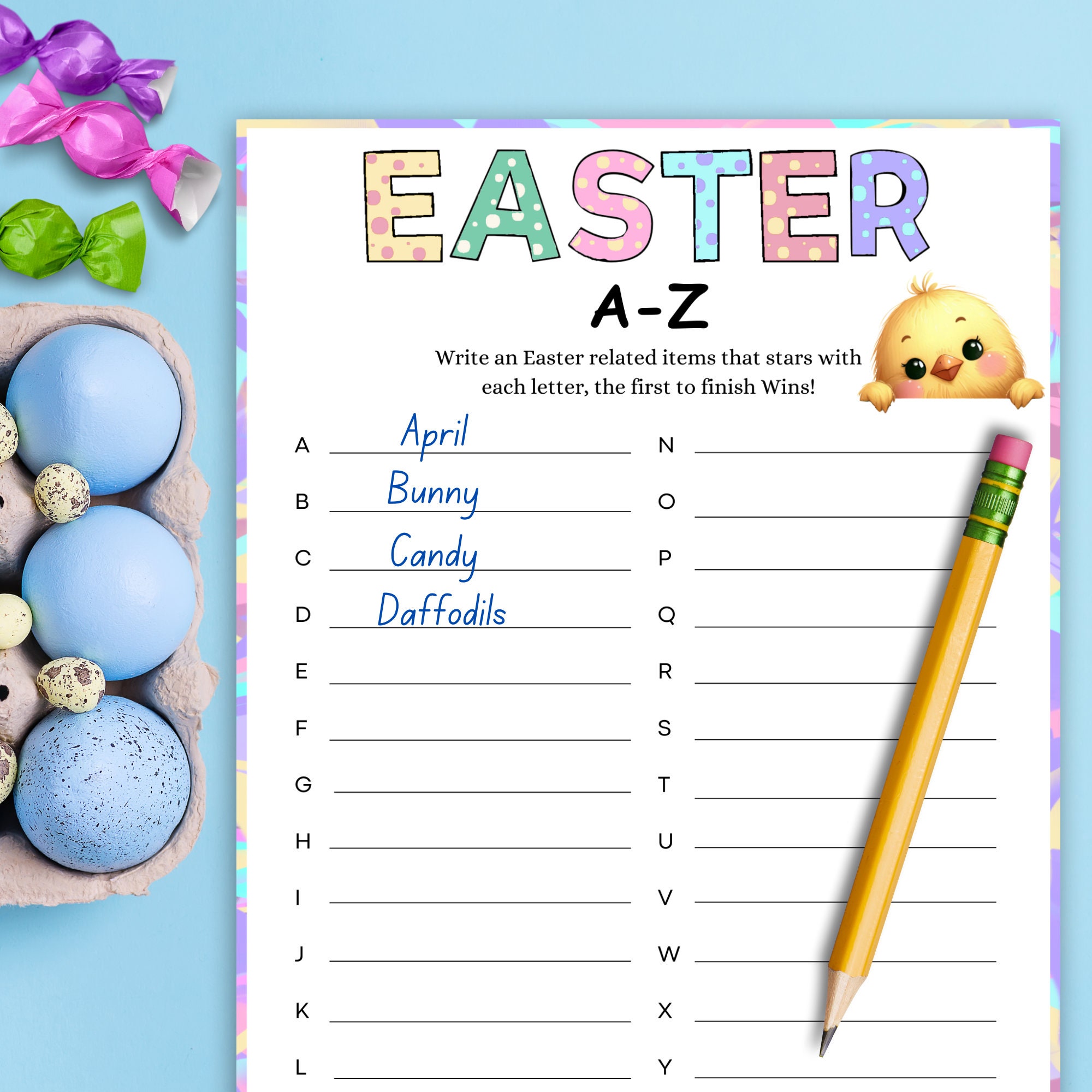 Easter Trivia Game, Easter Games Kids, Easter A-Z Game, Classroom ...