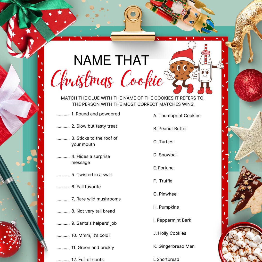 Christmas Cookies Game, Holiday Christmas Trivia, Christmas Games ...