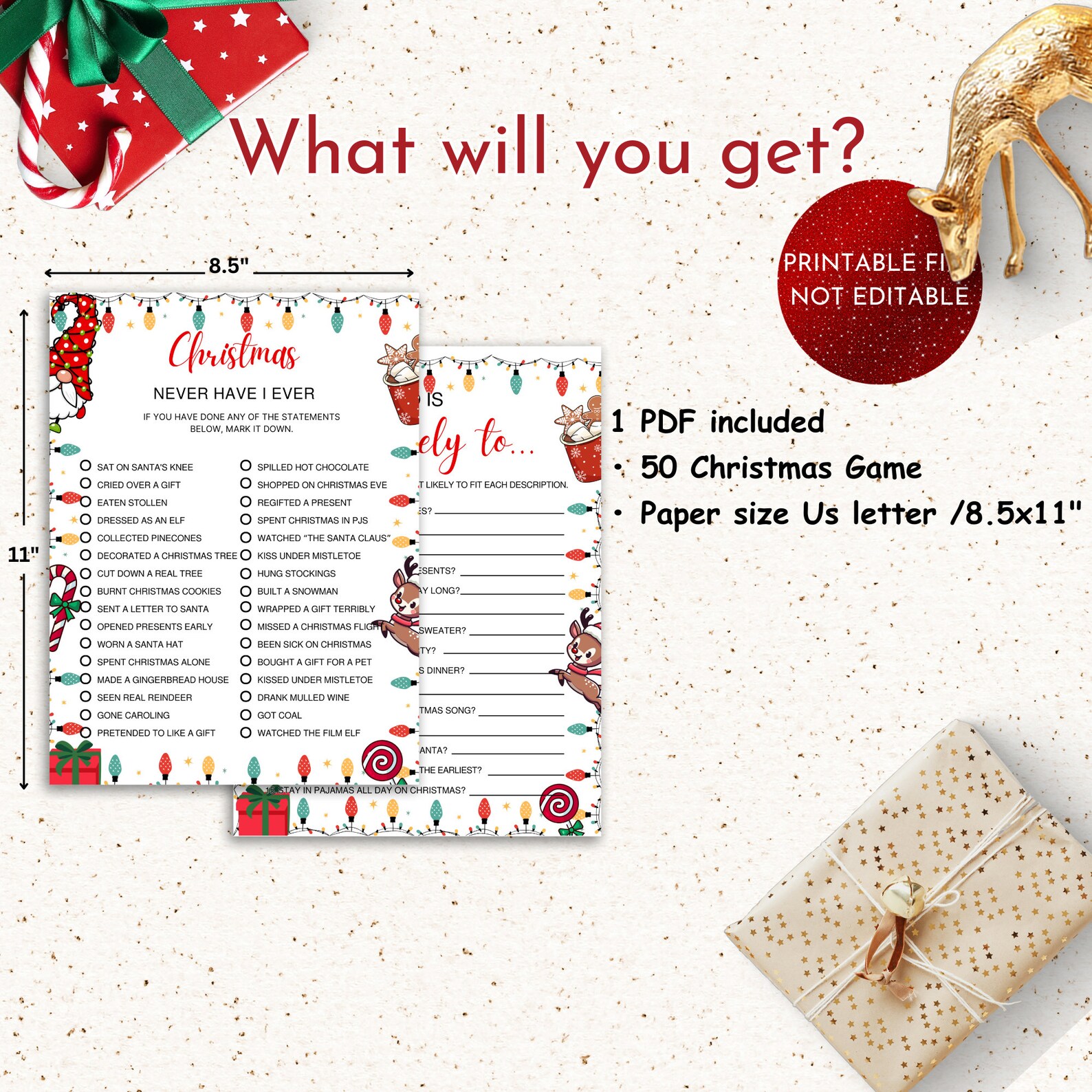 Christmas Games Bundle, 50 Christmas Party Game for Children and Adults ...