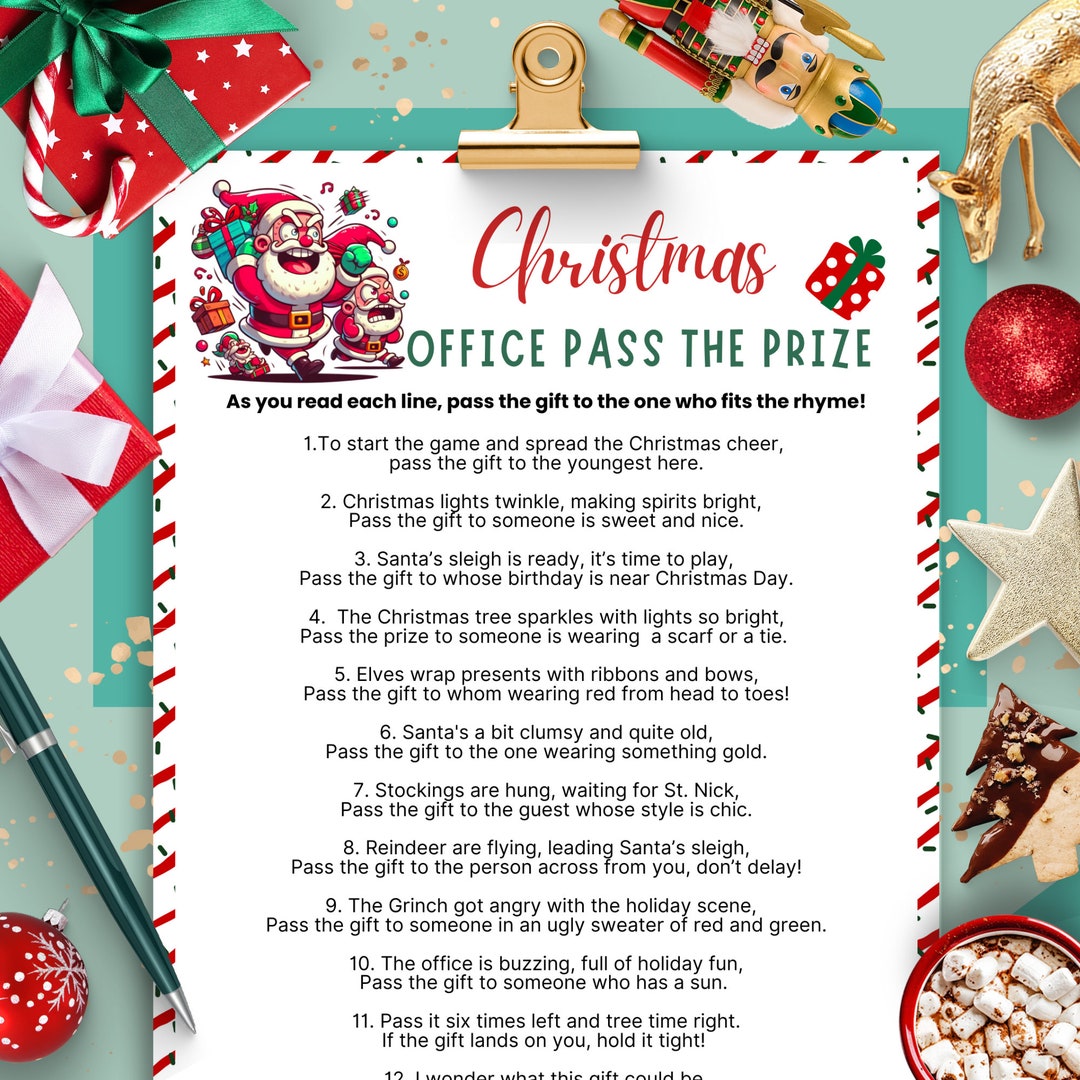 Christmas Pass the Gift Game, Work Christmas Games, Office Christmas ...