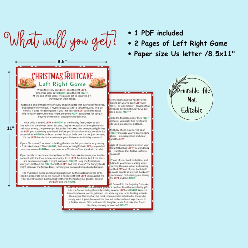 Left Right Story Game, Fun Christmas Games Group Adults, Christmas ...