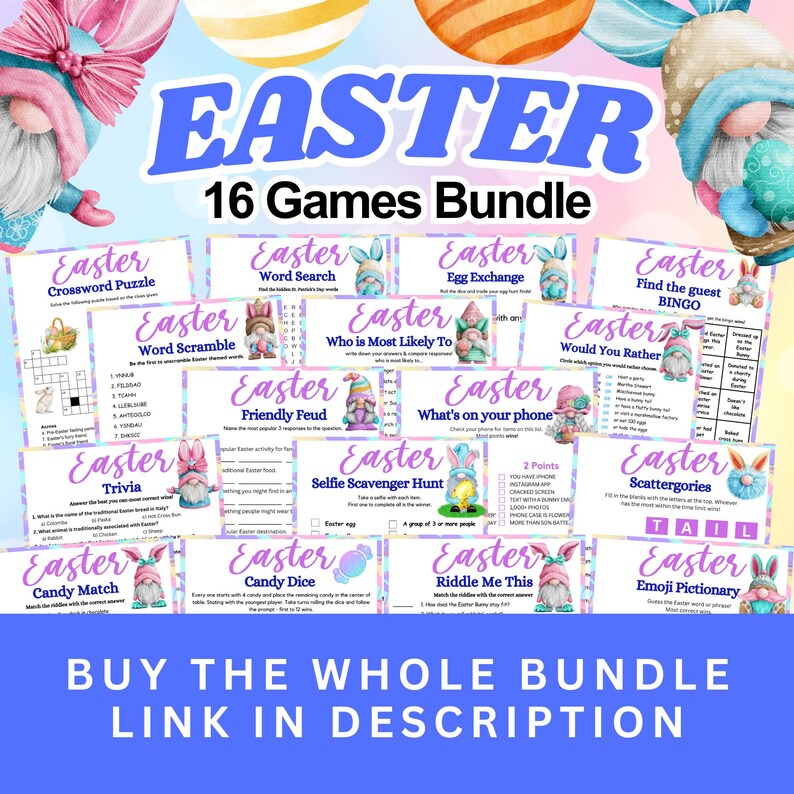 Easter Find the Guest Bingo, Printable Easter Games for Adults, Seniors ...