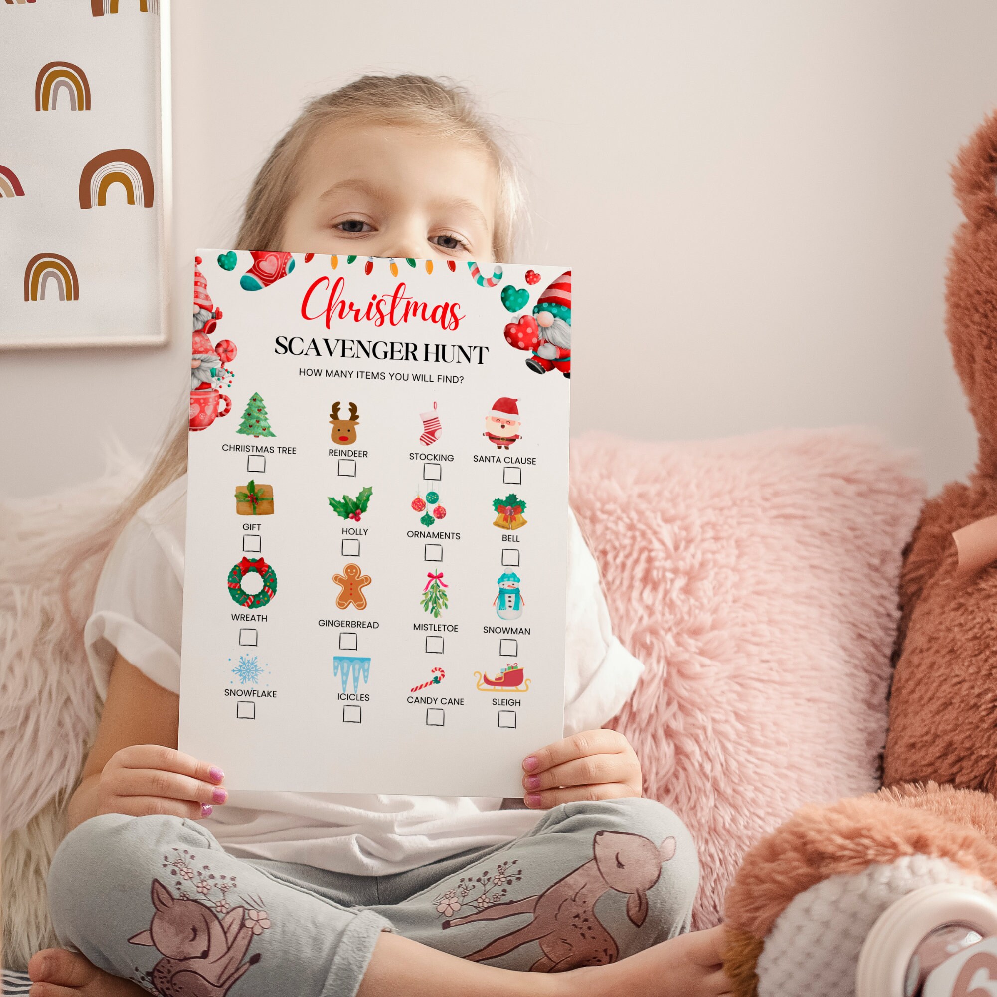 Christmas Scavenger Hunt, Kids Christmas Games Ideas, Printable ...