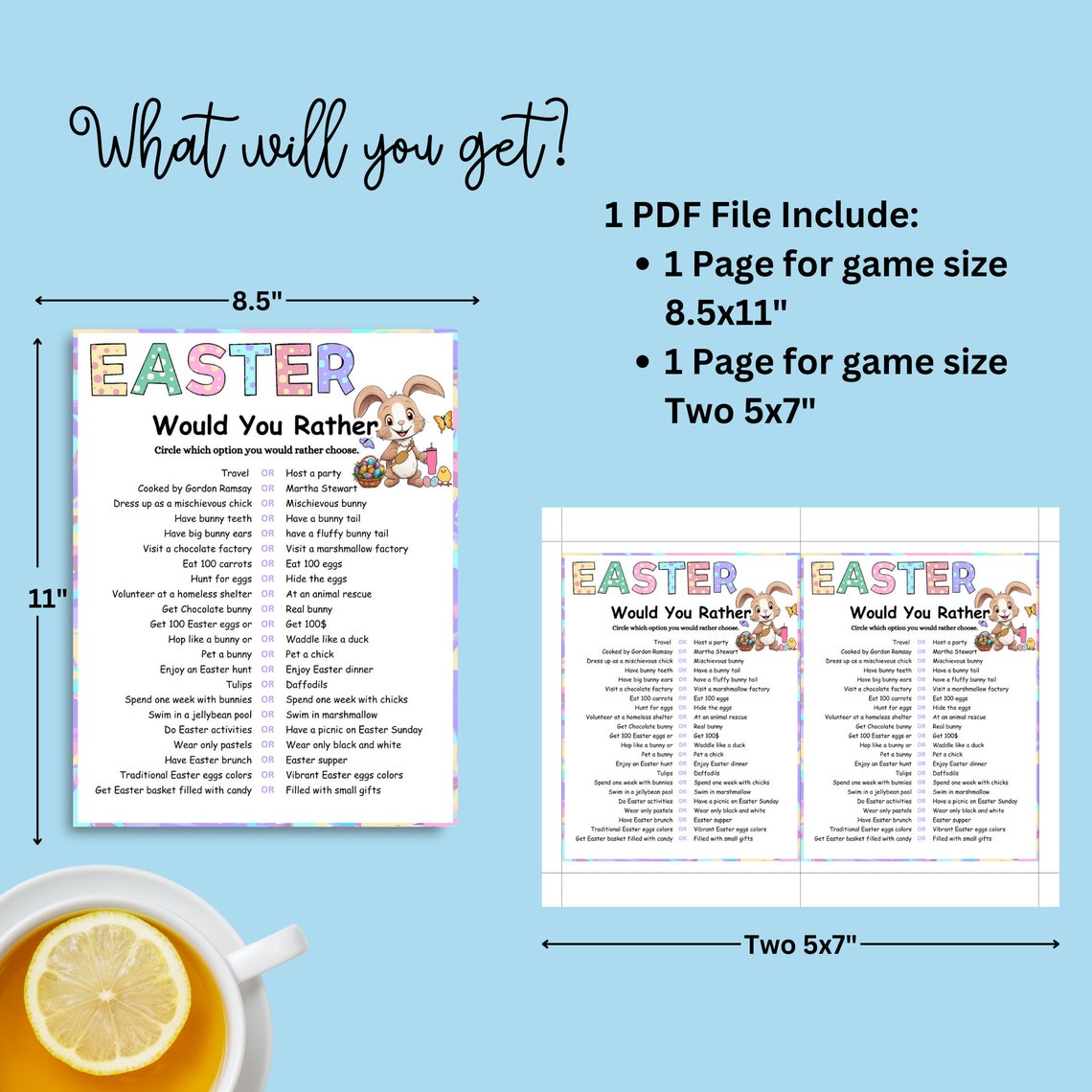 Easter Would You Rather, Easter Trivia, Printable Easter Games Kids ...