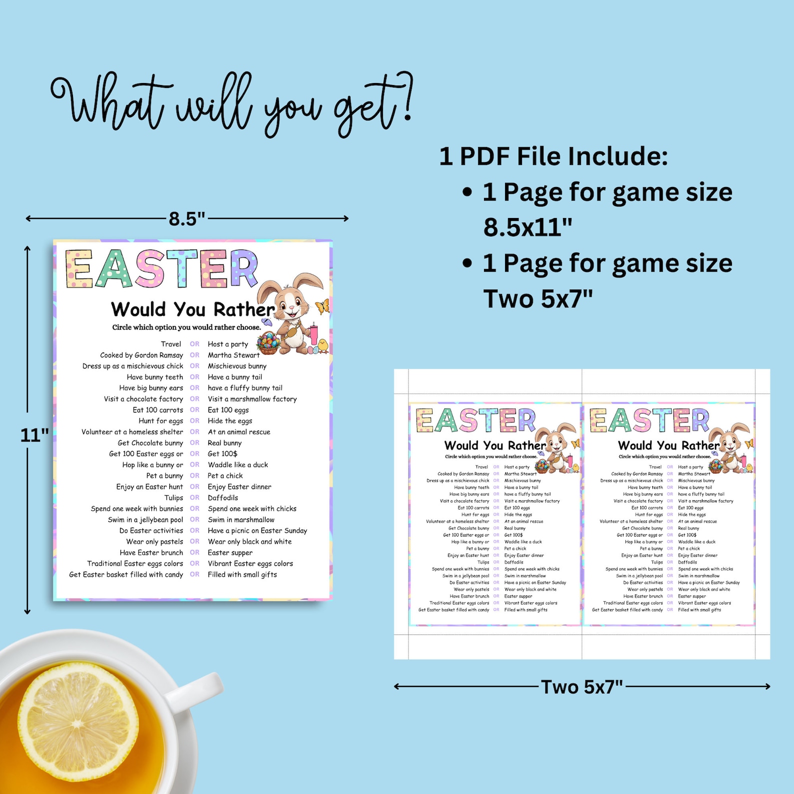 Easter Would You Rather, Easter Trivia, Printable Easter Games Kids ...