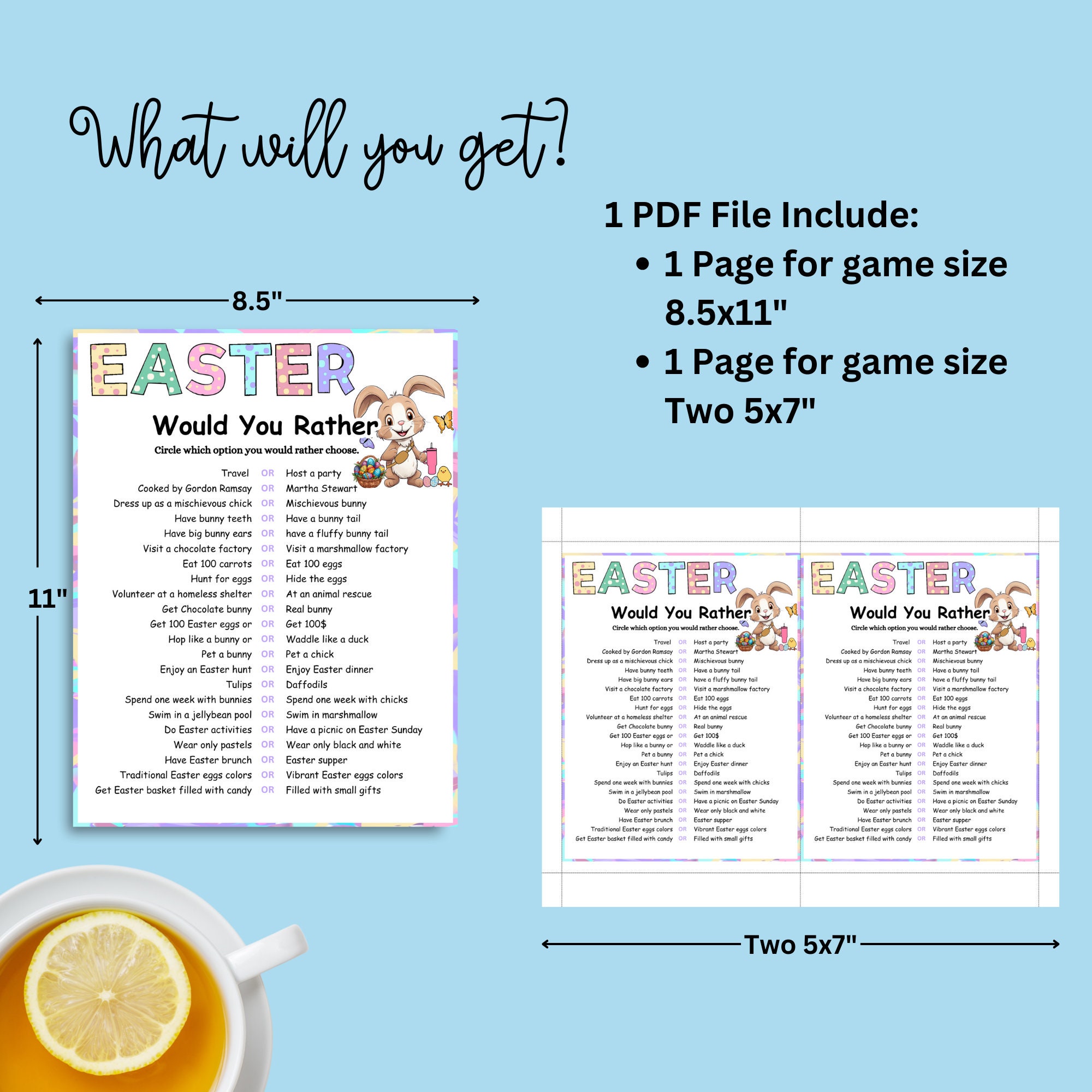 Easter Would You Rather, Easter Trivia, Printable Easter Games Kids ...