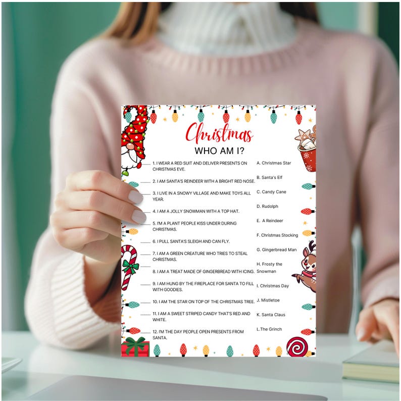 Christmas Trivia Games, Christmas Who Am I Questions With Answers ...