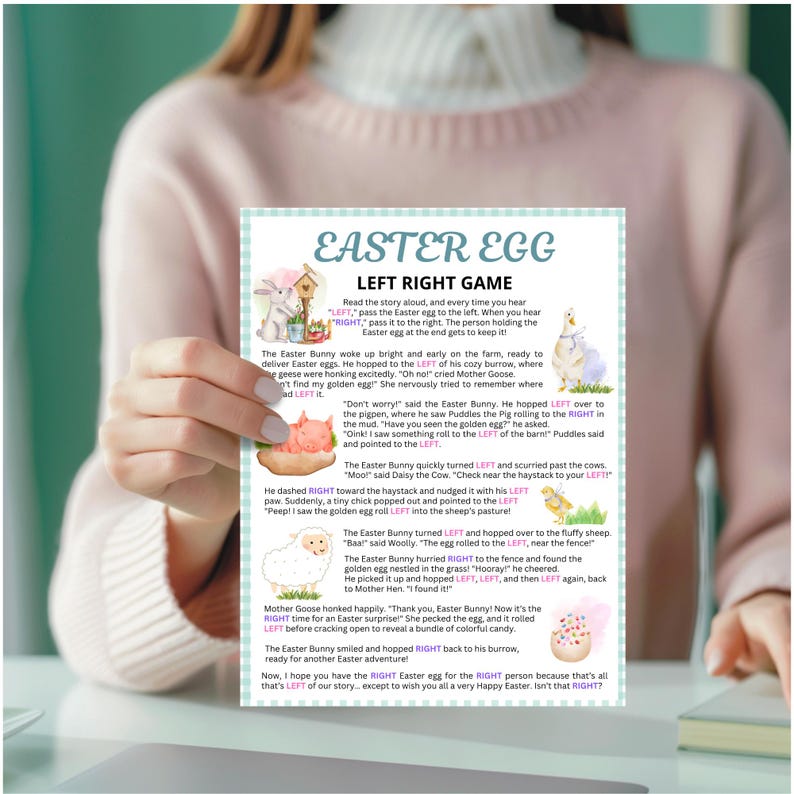 Easter Left Right Game, Easter Egg Games, Easter Pass the Gift, Easter ...