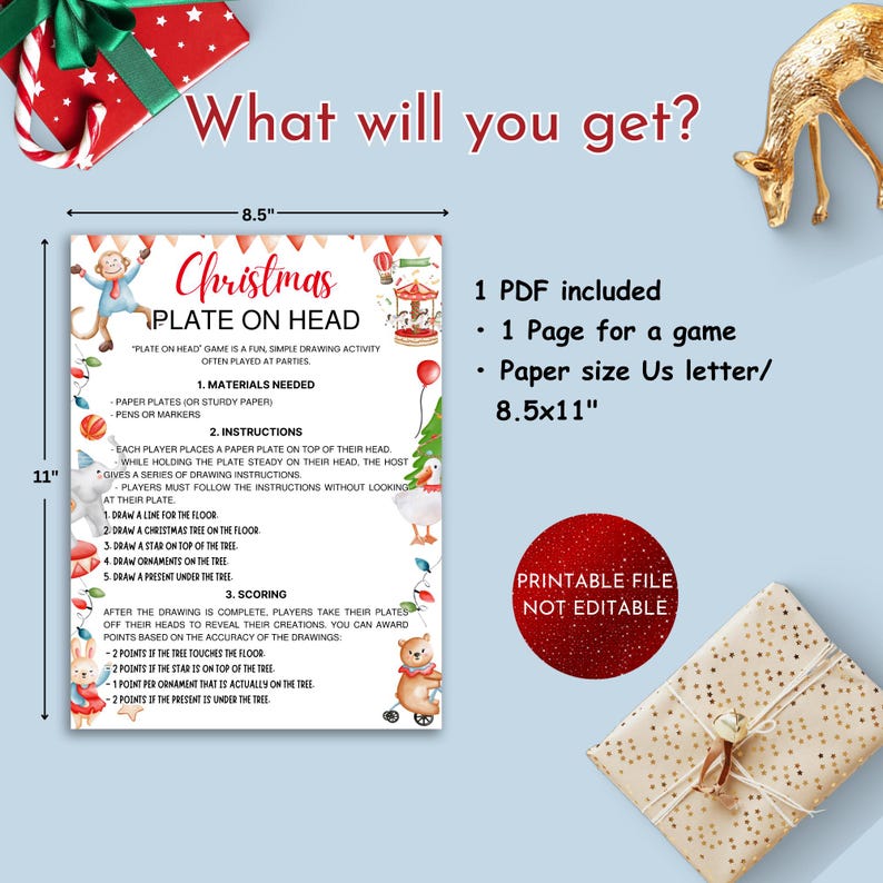 Christmas Plate on Head Game, Fun Christmas Games Groups, Adults ...